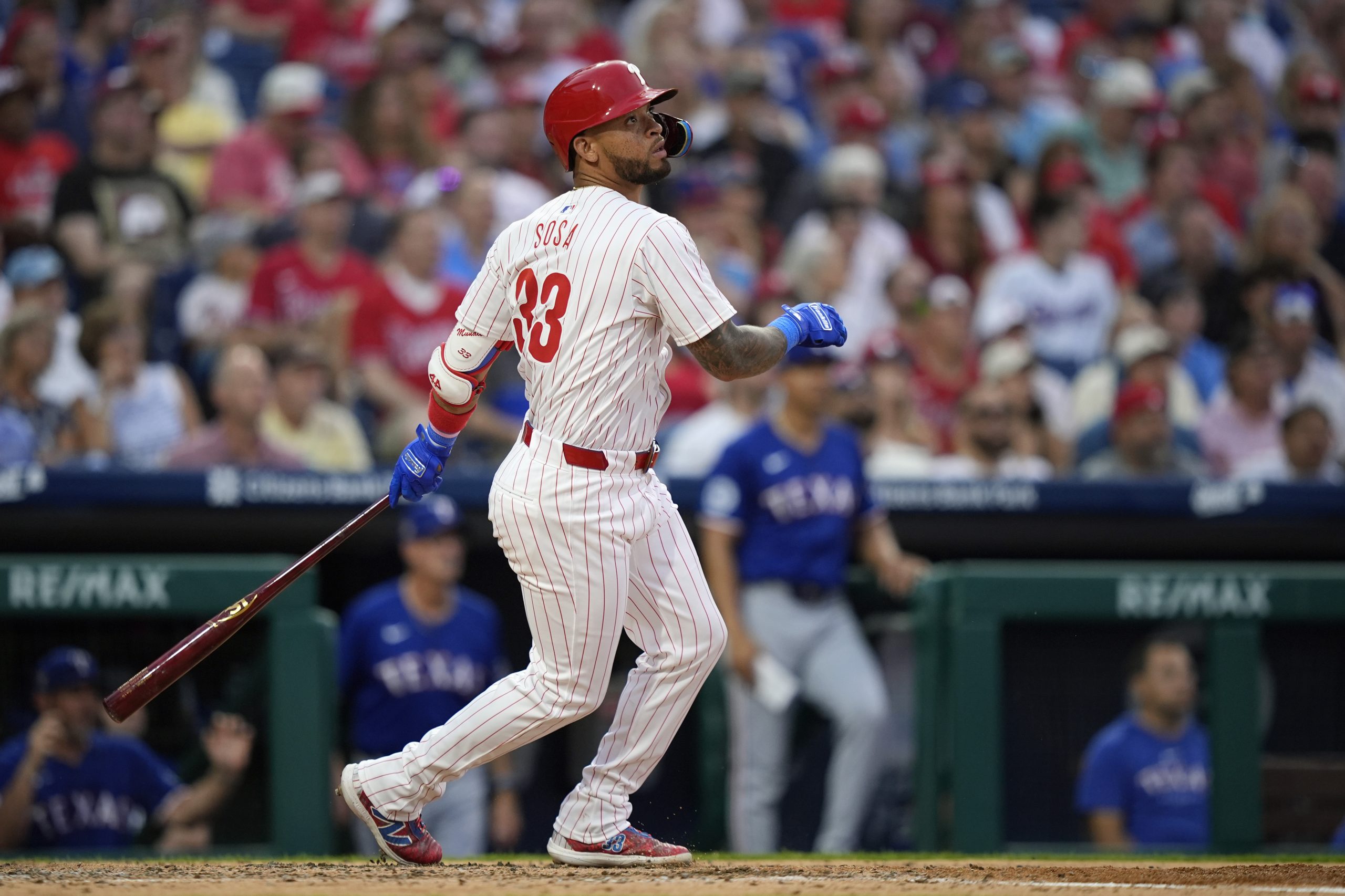 Harper, Sosa, Realmuto homer to lead Phillies past Rangers 11-4 and to ...
