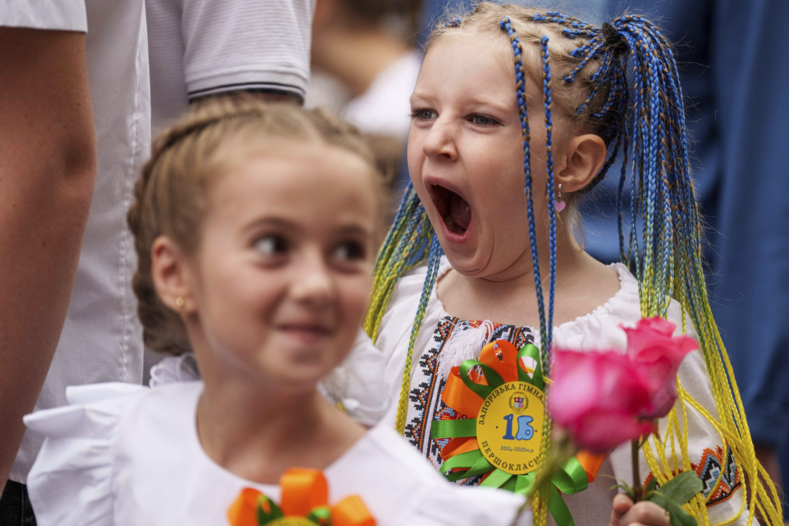 Ukrainian front-line students celebrate back-to-school despite ever ...