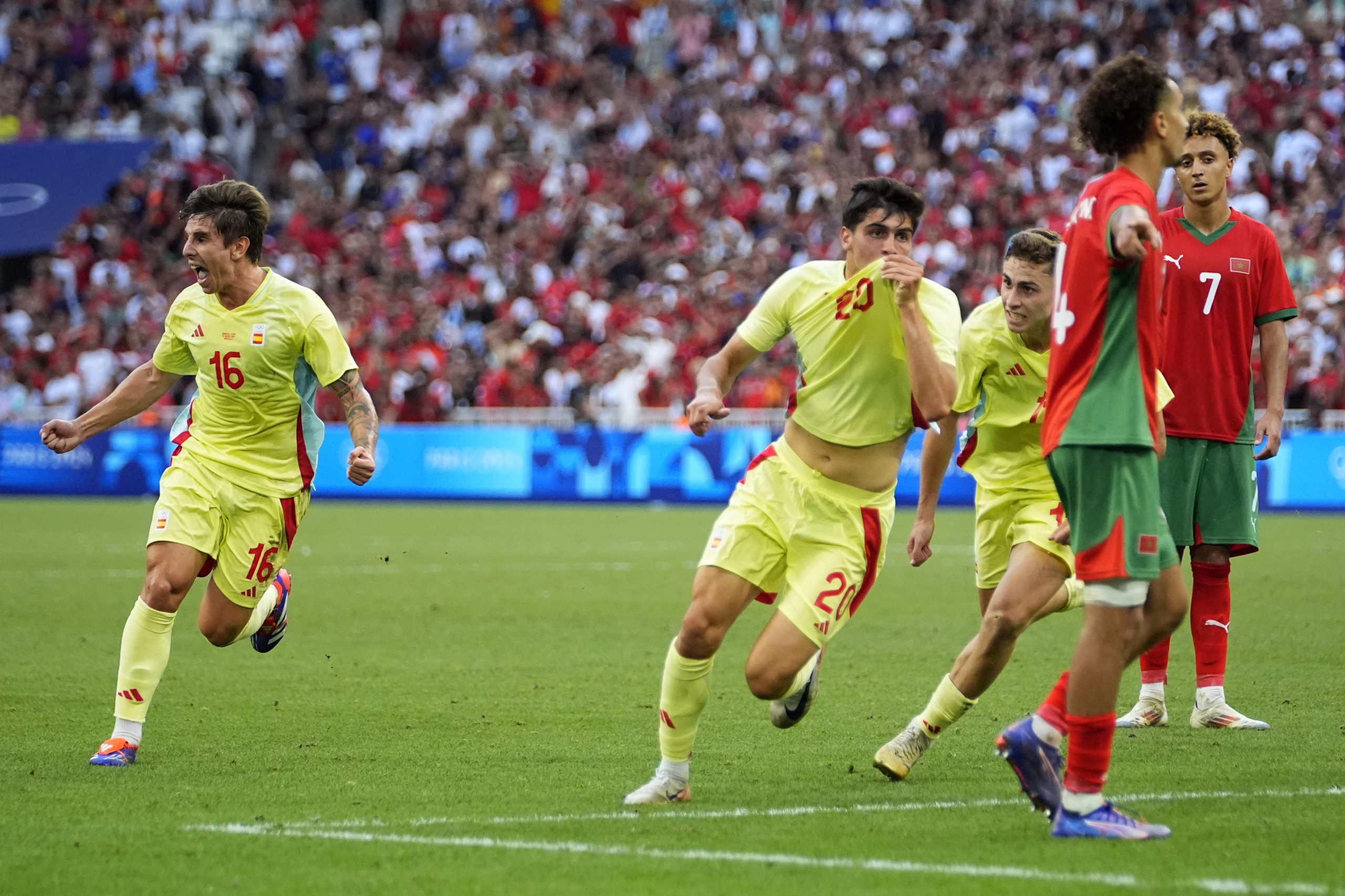 Spain beats Morocco 2-1 to reach its second straight Olympics final in ...