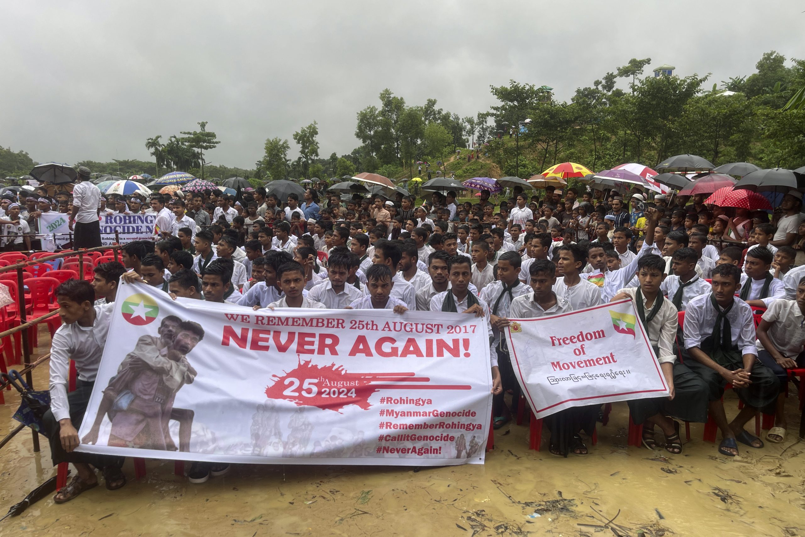 Rohingya refugees mark the anniversary of their exodus and demand a ...
