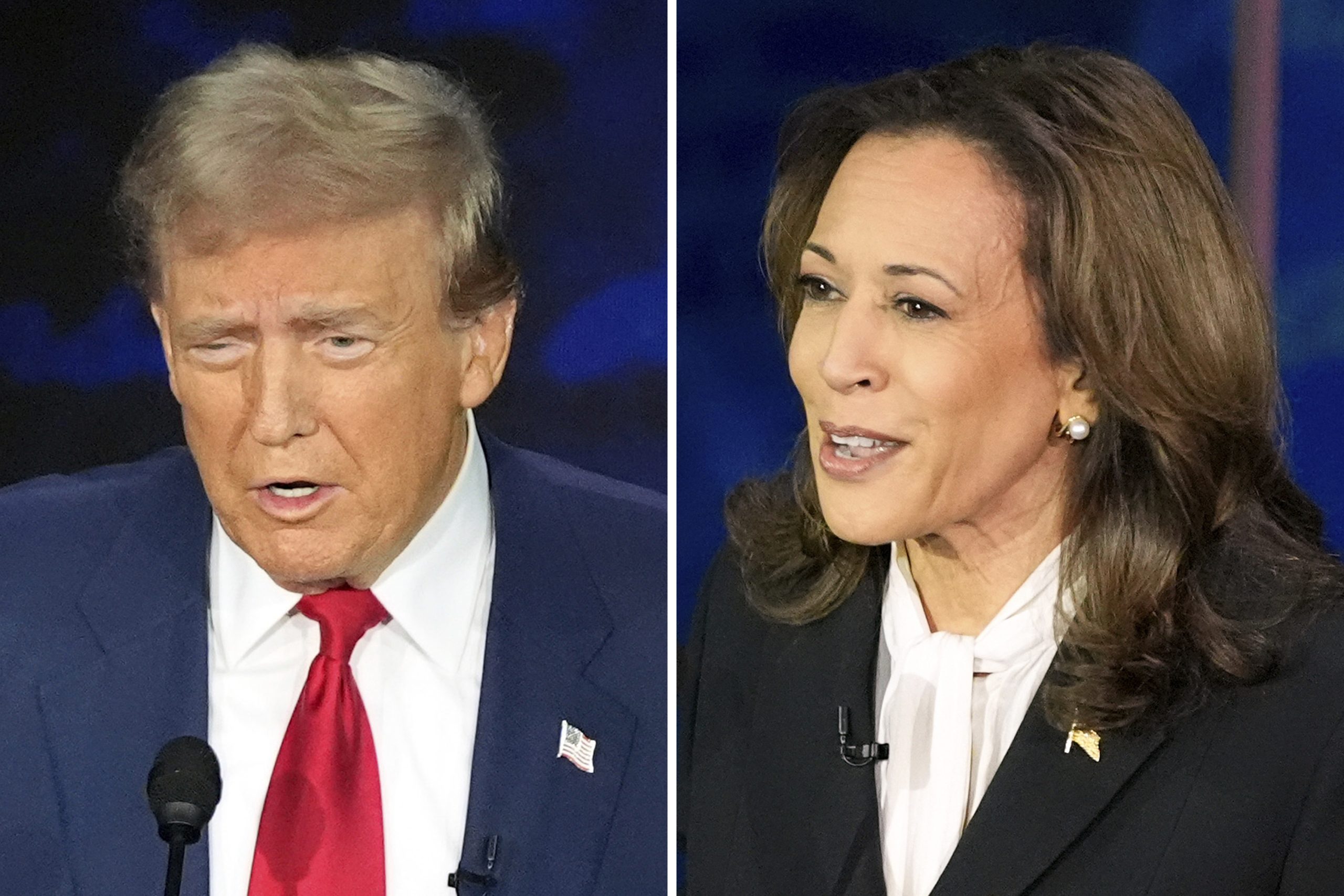 For Harris and Trump, facial expressions did much of the talking during ...