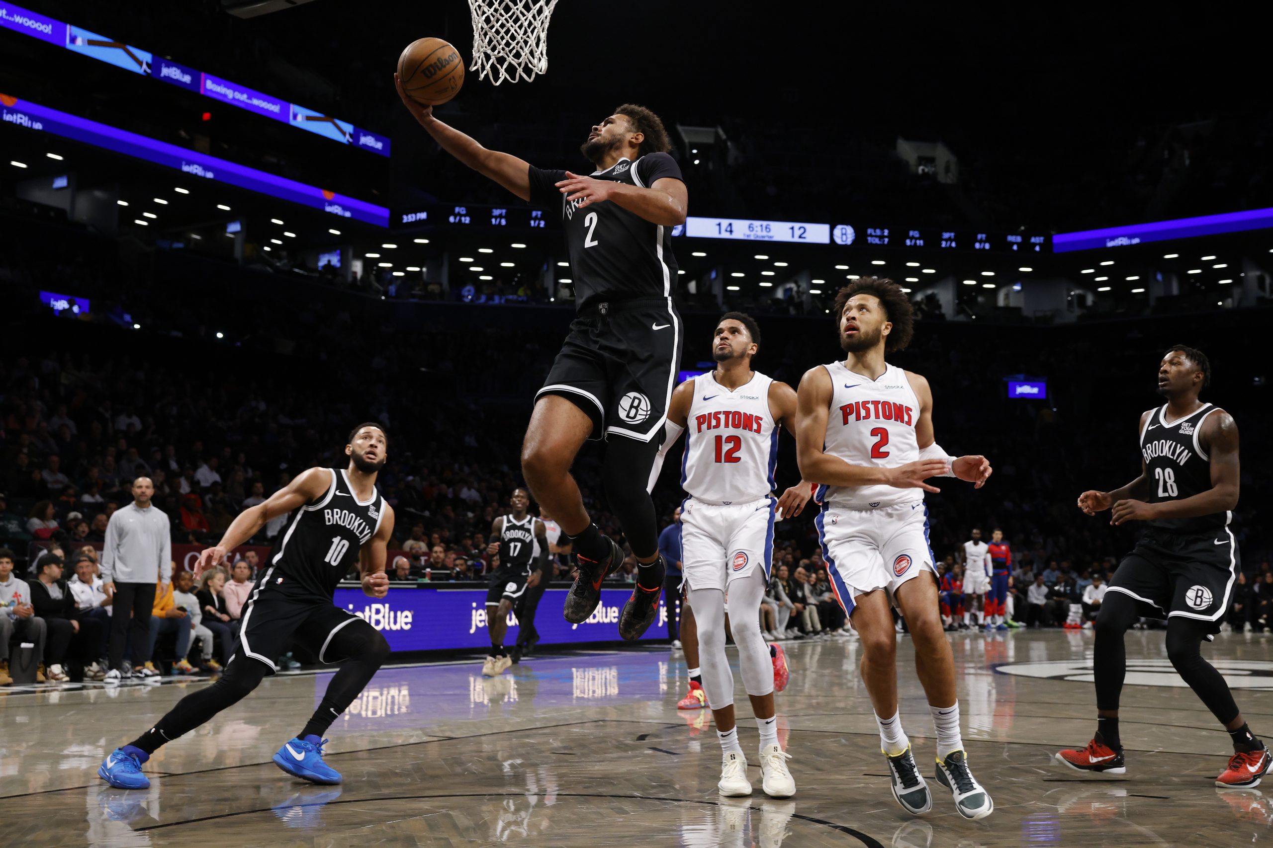 Six Pistons score in double figures to lead Detroit past Nets – News.net