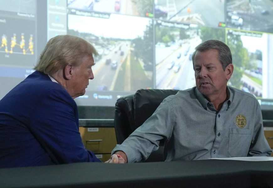 Donald Trump and Georgia Gov. Brian Kemp use hurricane recovery to make ...