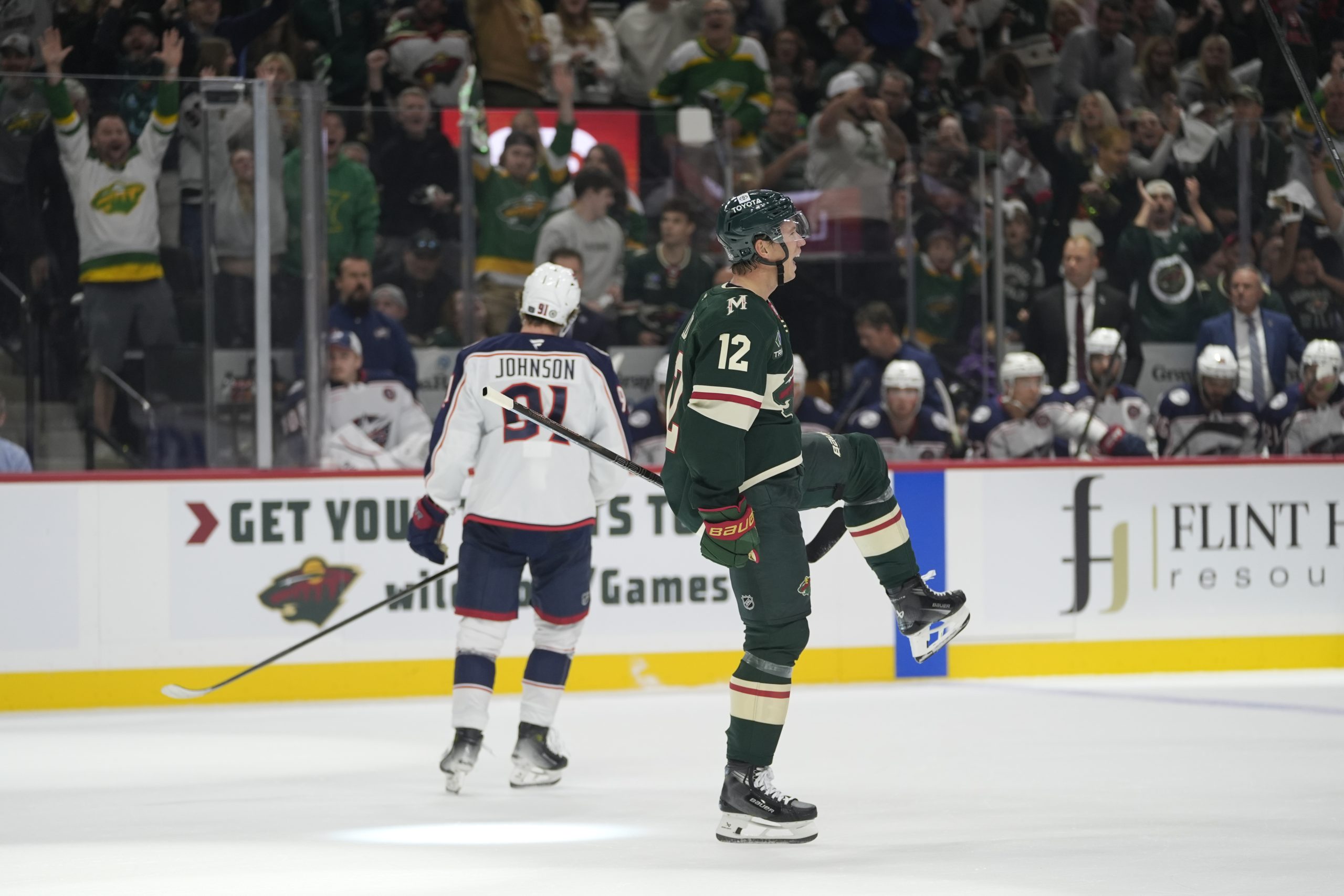 Wild hang on to beat Blue Jackets 3-2 in opener behind Boldy, Eriksson ...