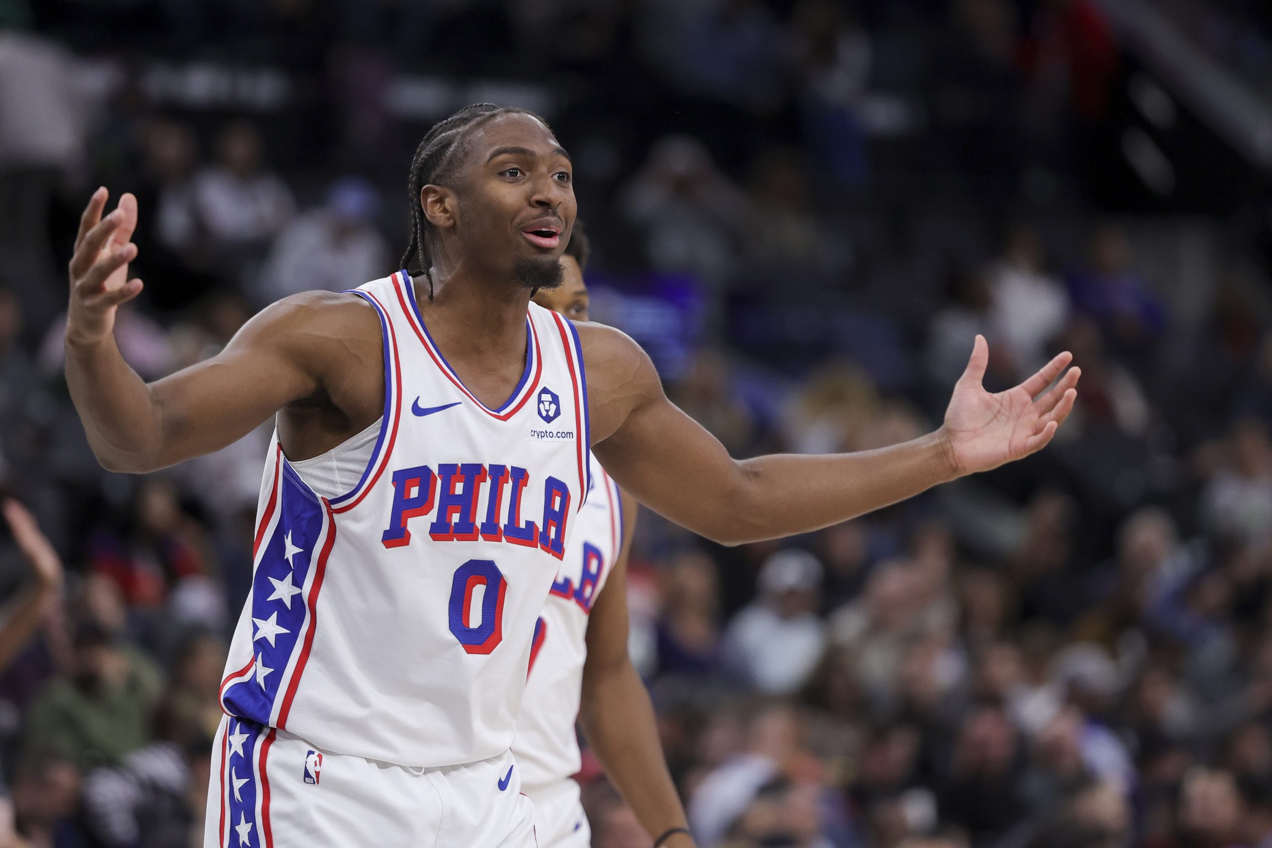 76ers’ All-Star guard Tyrese Maxey out with hamstring injury, AP source ...