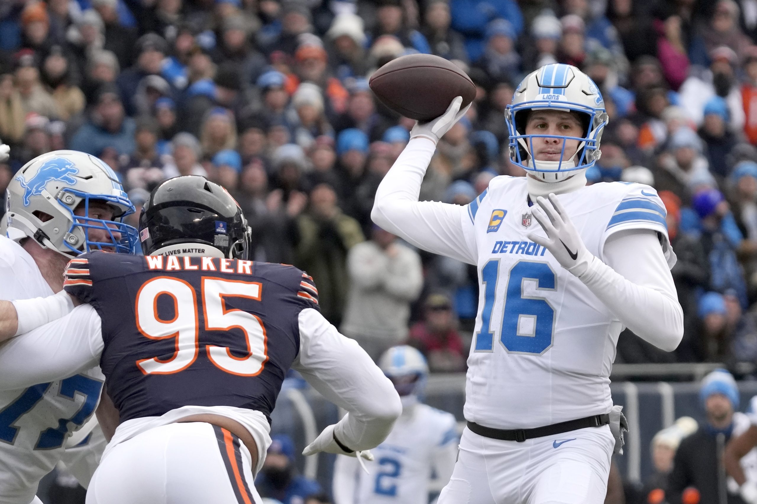 Jared Goff throws 3 TD passes as Lions beat Bears 34-17 for franchise ...
