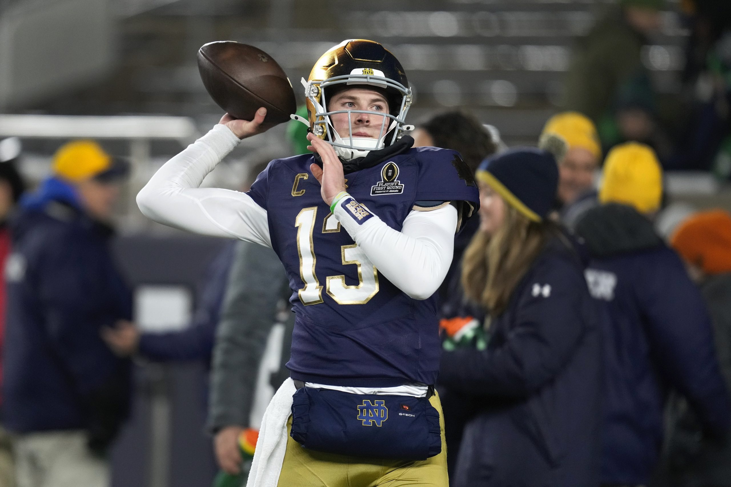 Riley Leonard’s passing game improvement key for Notre Dame in CFP ...