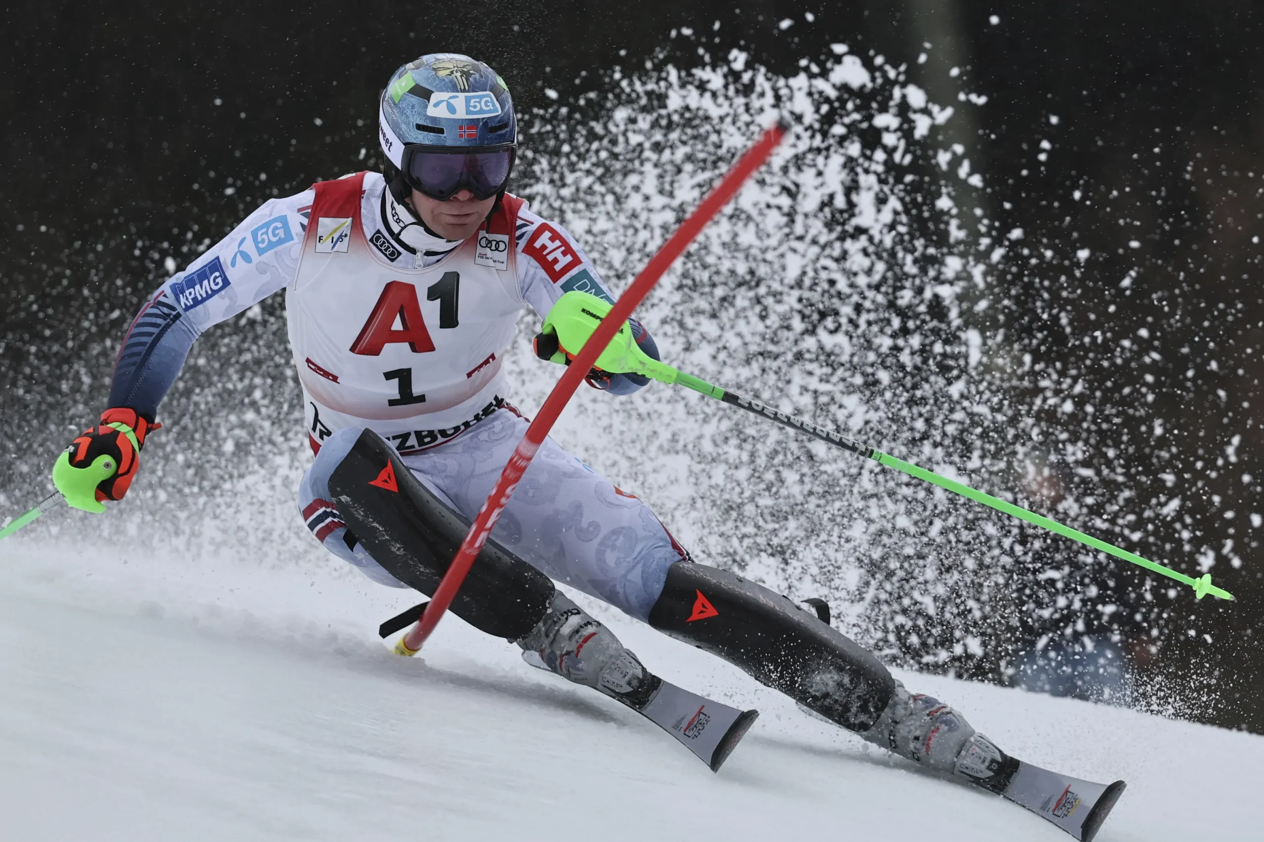 Norwegian skier Haugan leads rain-affected slalom in Kitzbuehel. World ...