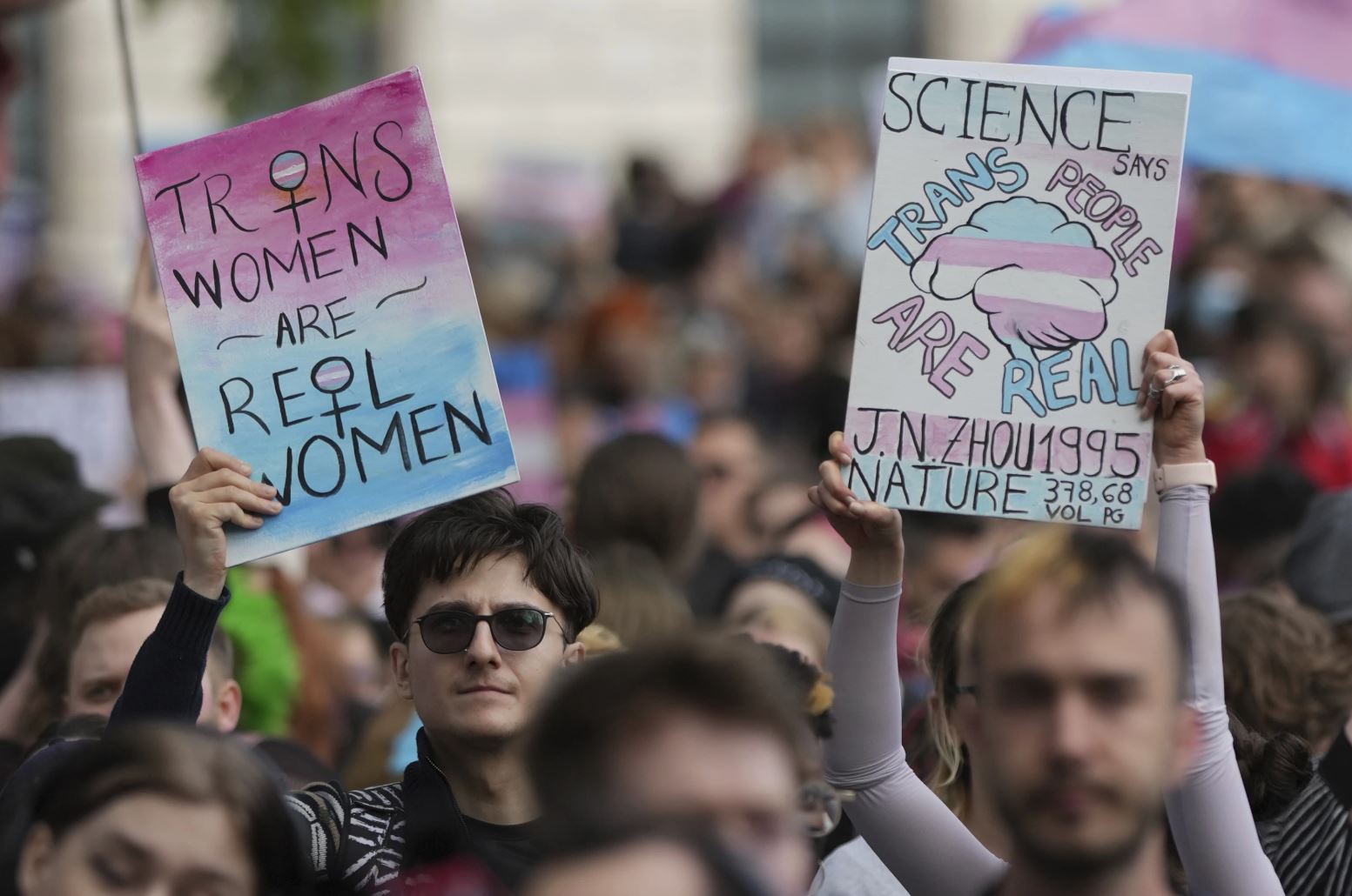 Thousands gather in London to support trans rights following ruling ...