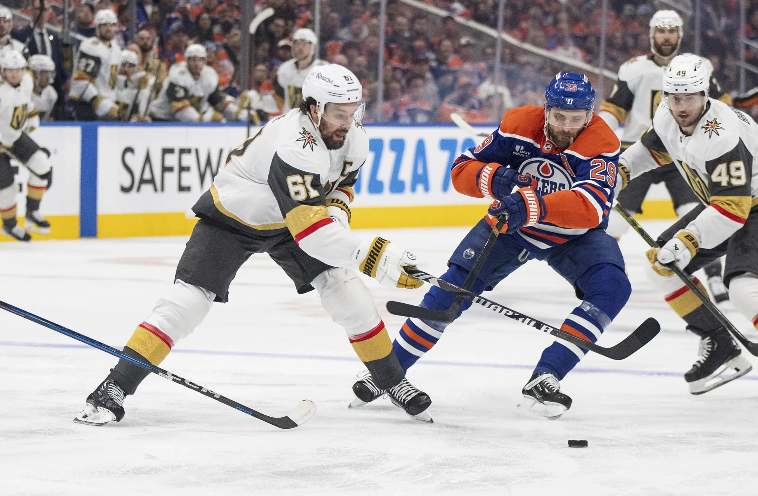 Golden Knights captain Mark Stone misses Game 5 against Oilers with ...