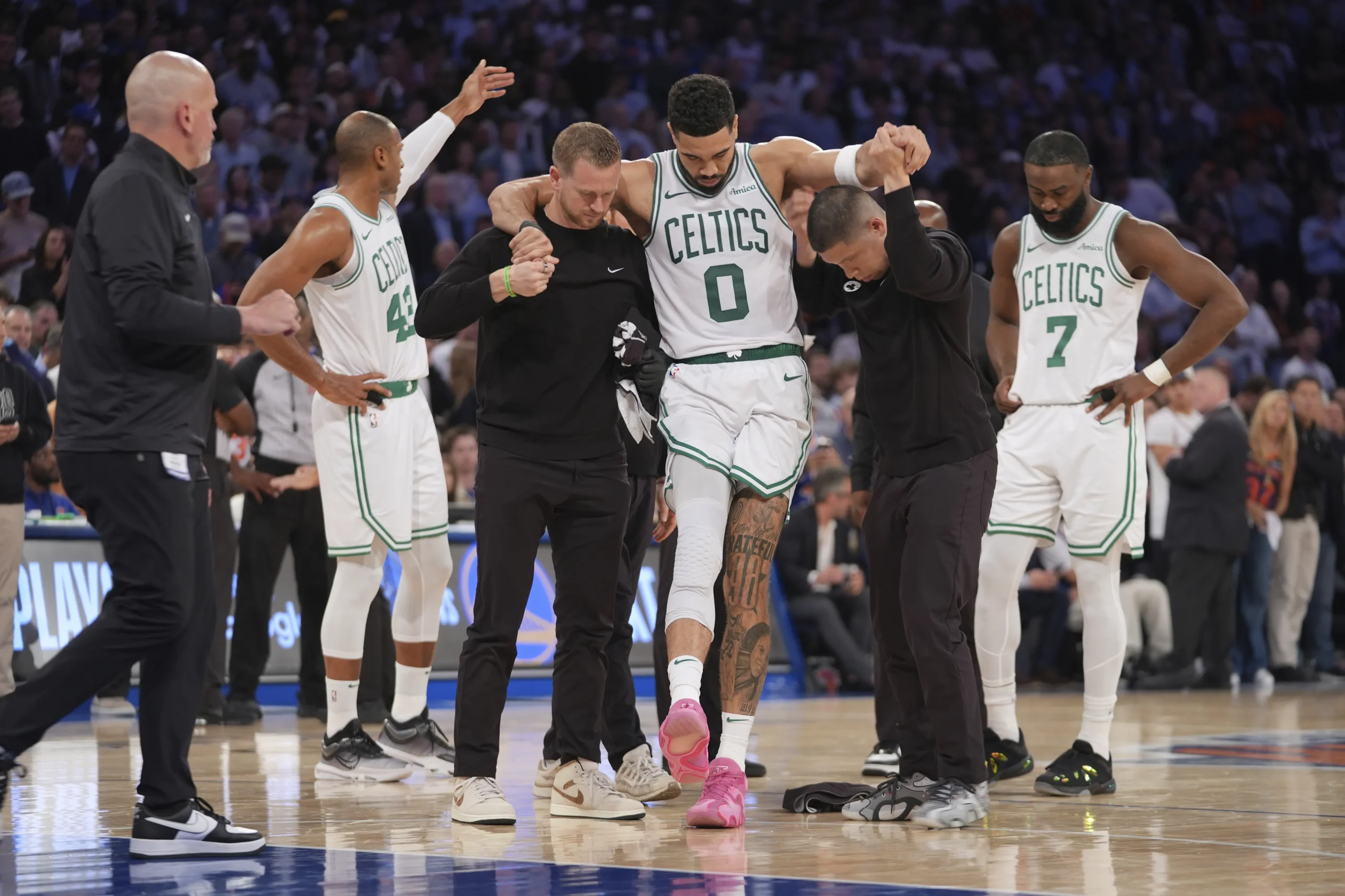 Celtics’ Brad Stevens says Jayson Tatum progressing well, but won’t return until ‘fully ready ...