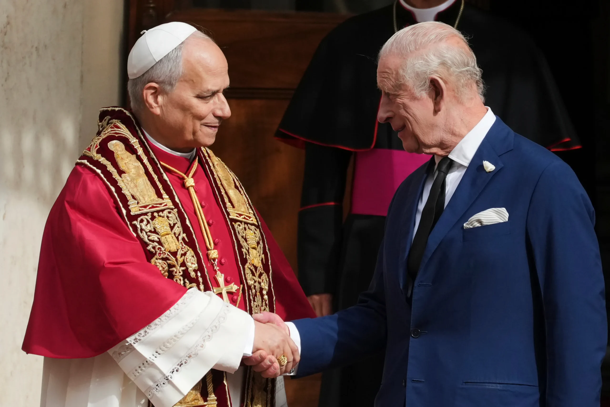 King Charles III and Queen Camilla visiting the Vatican to pray with ...