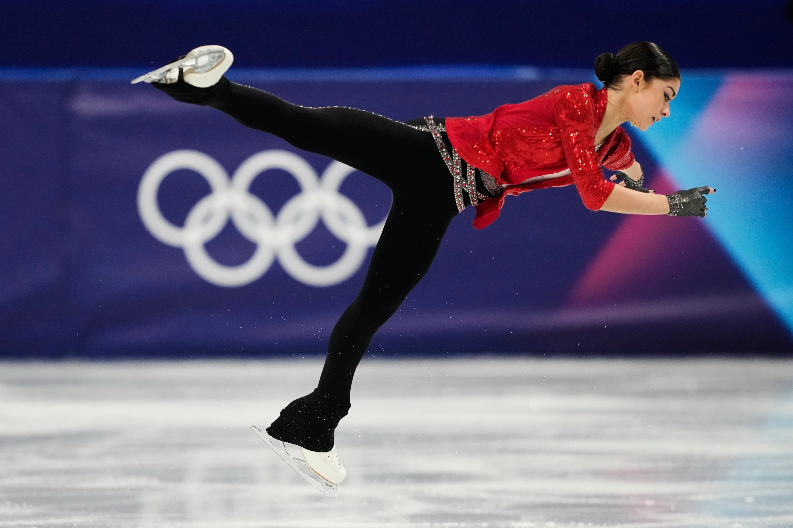 Russian figure skater Adeliia Petrosian contends for an Olympic medal ...