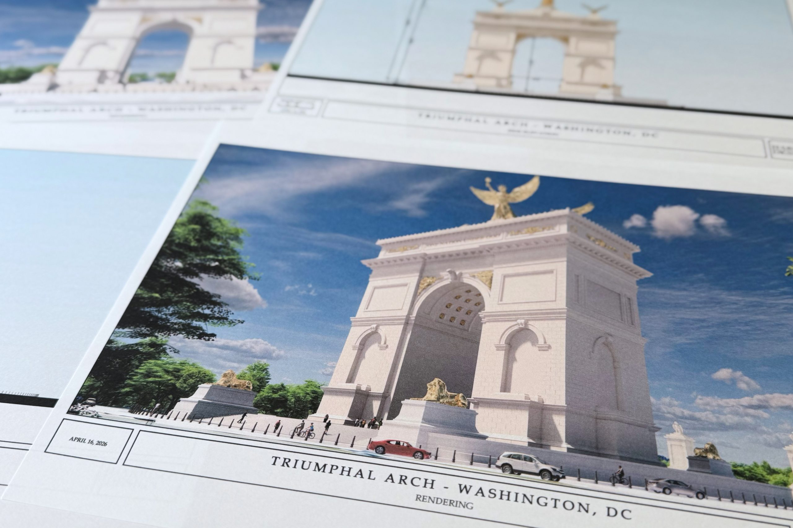 Trump’s Washington arch plan includes golden-winged figure, eagles ...